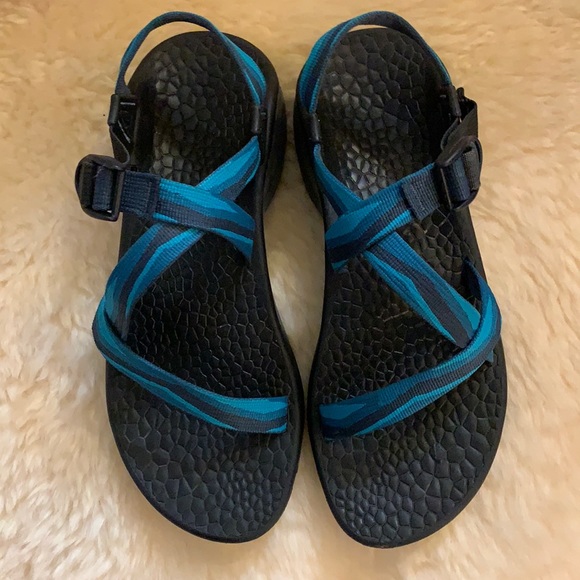 Chaco | Shoes | Chacos With Blue Wave Webbing | Poshmark